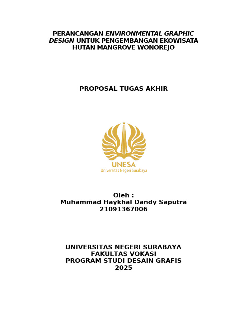 Proposal Tugas Akhir - Muhammad Haykhal Dandy Saputra | PDF