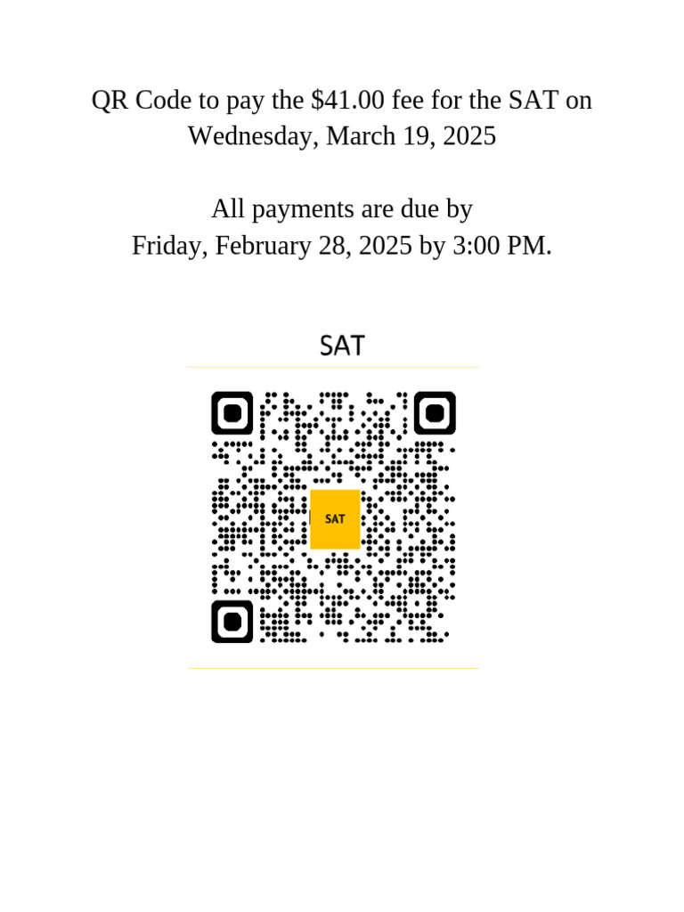 QR Code, SAT Spring 2025 | PDF