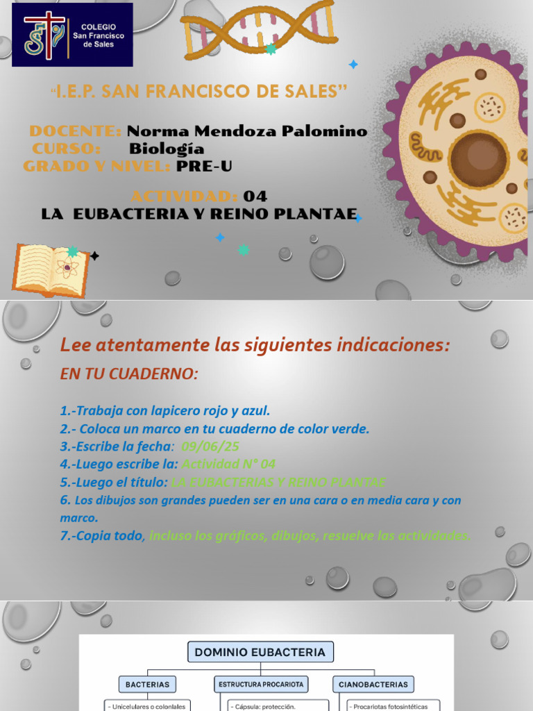 Biologia Pre-U. - II Bim-La Bacteria y Reino Plantae | PDF