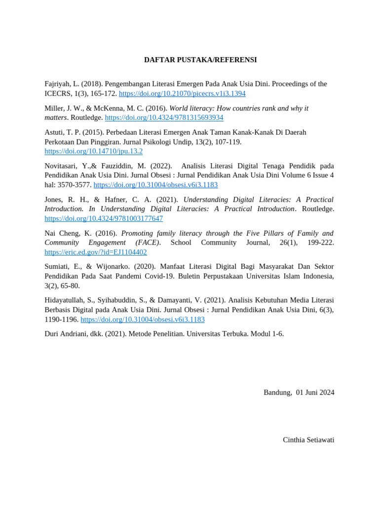 DAFTAR PUSTAKA Tugas 2 Di Print | PDF
