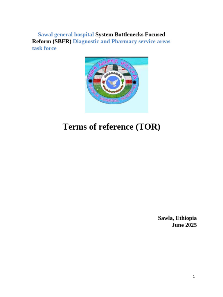 SGH Diagnostic Services and Pharmacy SBFR TOR | PDF | Medical Device ...