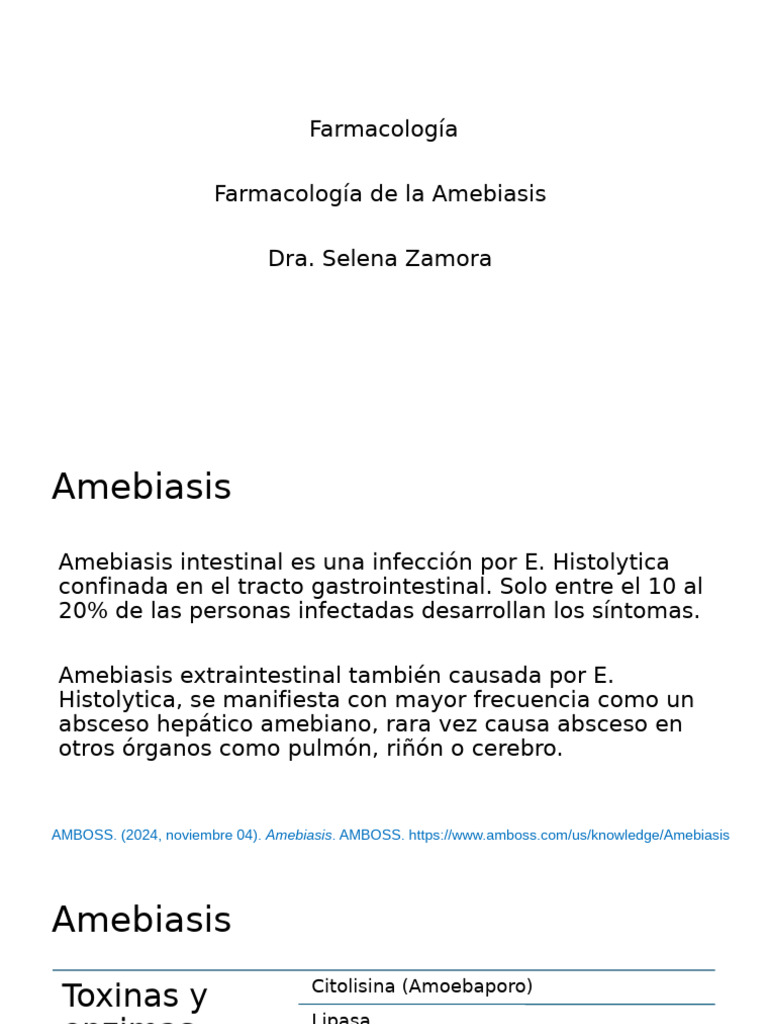 Amebiasis | PDF | Especialidades Medicas | Medicina CLINICA