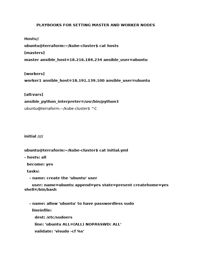 Kubernetes Master and Worker Node Setup | PDF | System Software | Unix