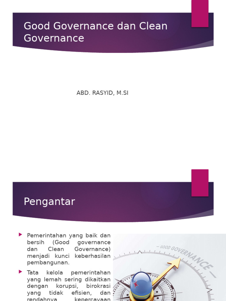 Materi 12 - Good AndClean Governance | PDF