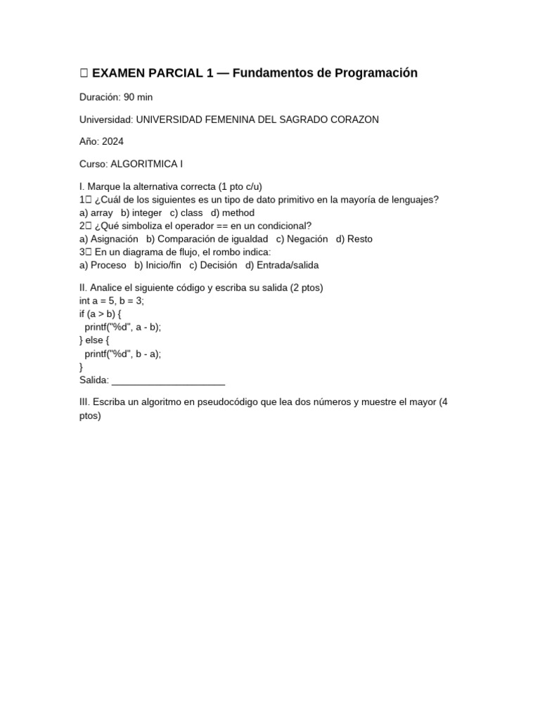 Examenes Programacion 2024 5 | PDF