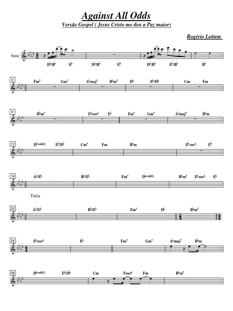 Cifras Against All Odds | PDF