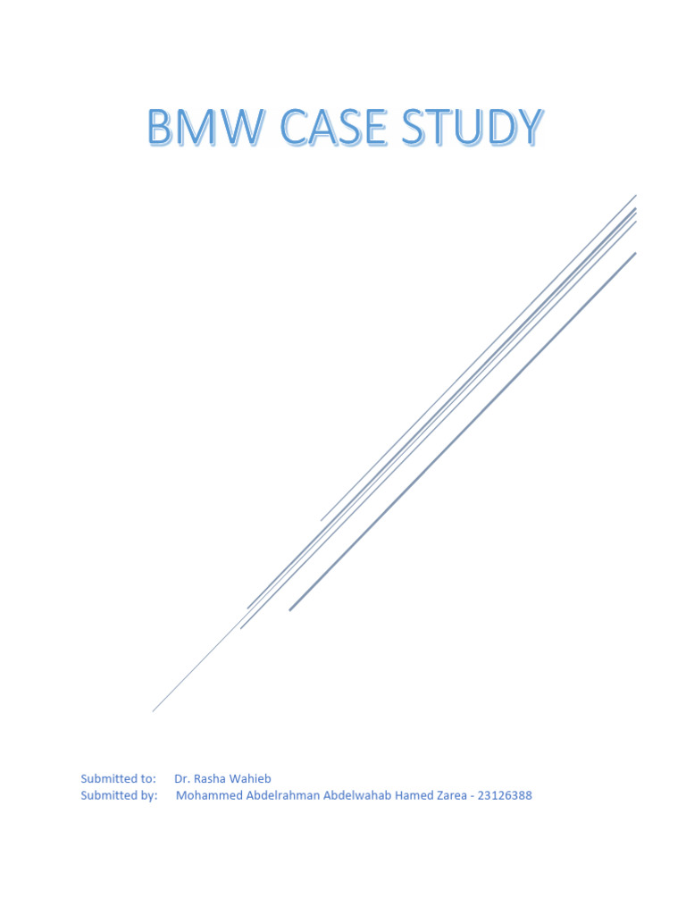 Marketing BMW Case Study Solution | PDF | Market Segmentation | Bmw