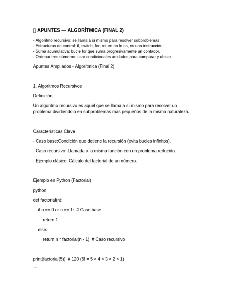 Examenes - Programacion - 2024 3 | PDF | Recursividad | Python (lenguaje de programación)