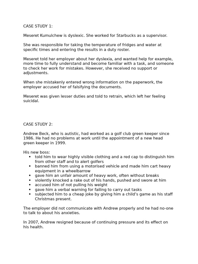 Neuro-Divergent-Case Studies | PDF