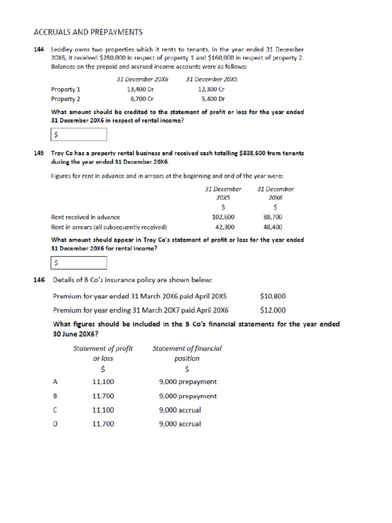 APA-Accruals & Prepayments Q and Ans | PDF
