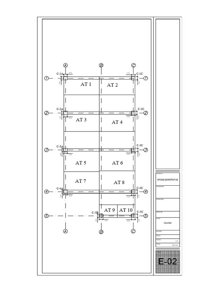 Plano Estructura Final Oficina - Ica - E02 | PDF