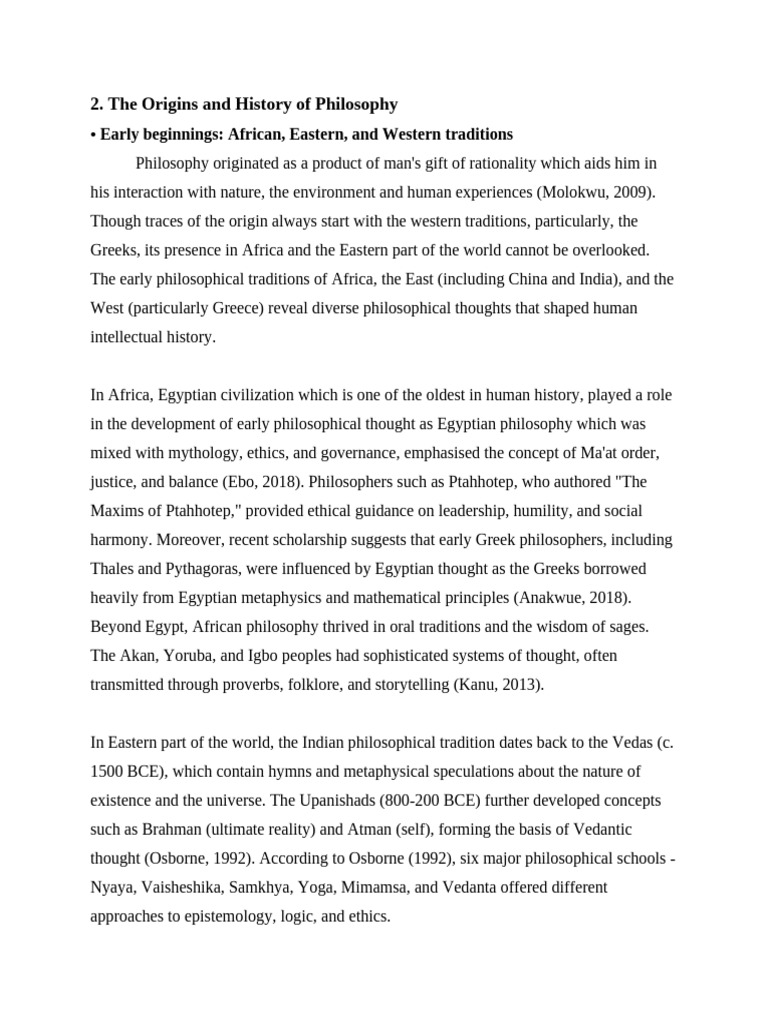 Origins of Philosophy: A Global Overview | PDF | Medieval Philosophy ...
