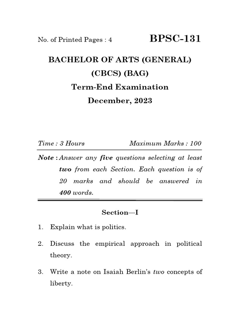BPSC 131 | PDF