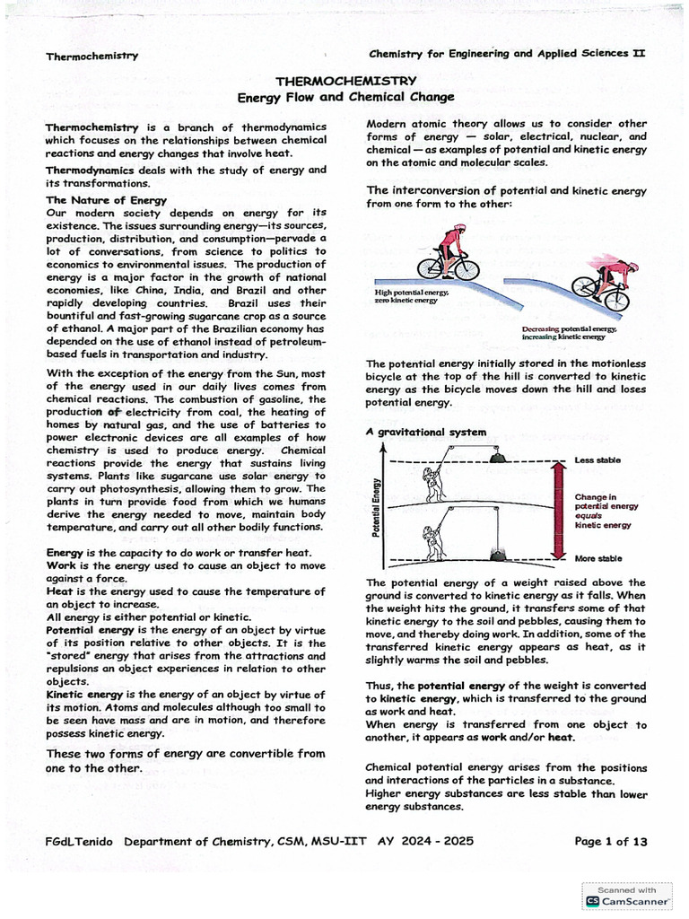 CHM016 Thermochemistry | PDF