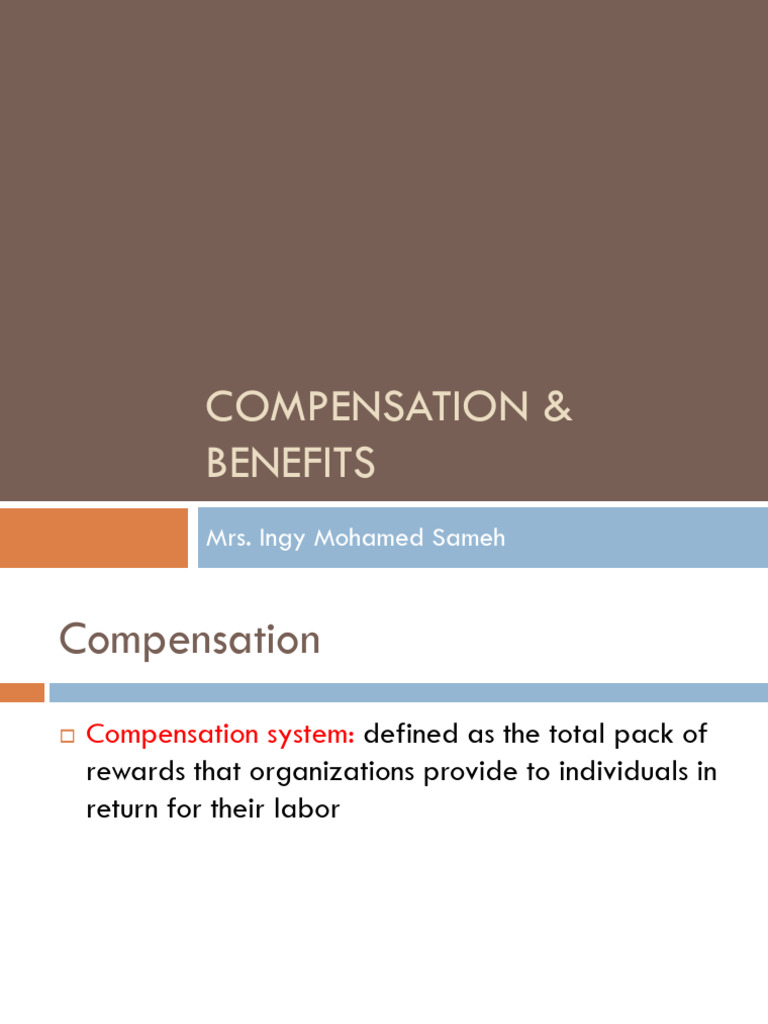Compensation Benefits | PDF
