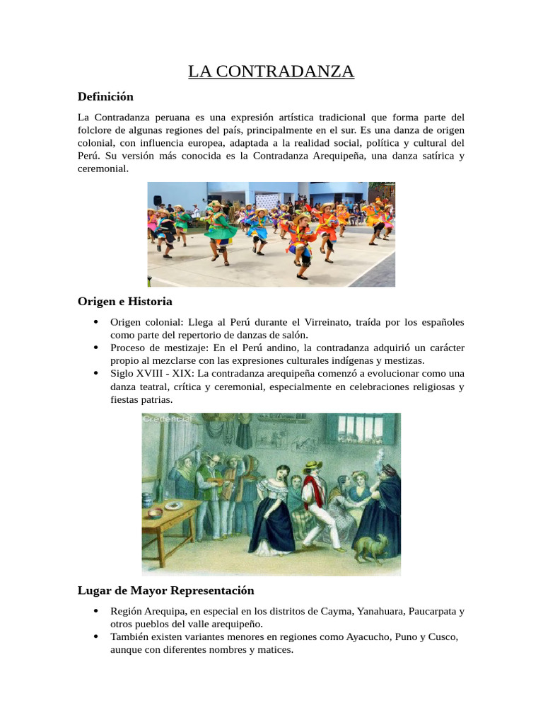 La Contradanza | PDF | Bailes | Perú