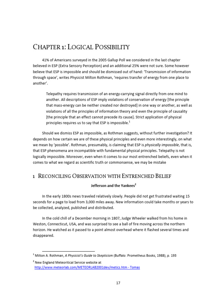 Defining Logical Possibility in Philosophy | PDF | Contingency ...