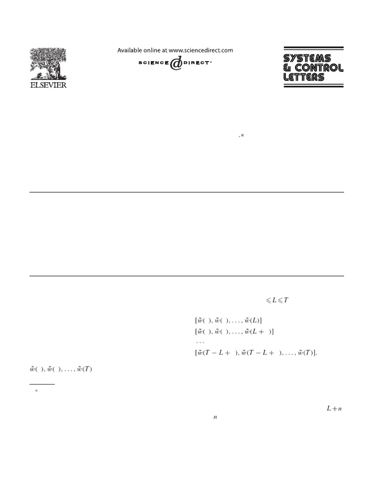 Persistency of Excitation in Systems | PDF | Matrix (Mathematics ...