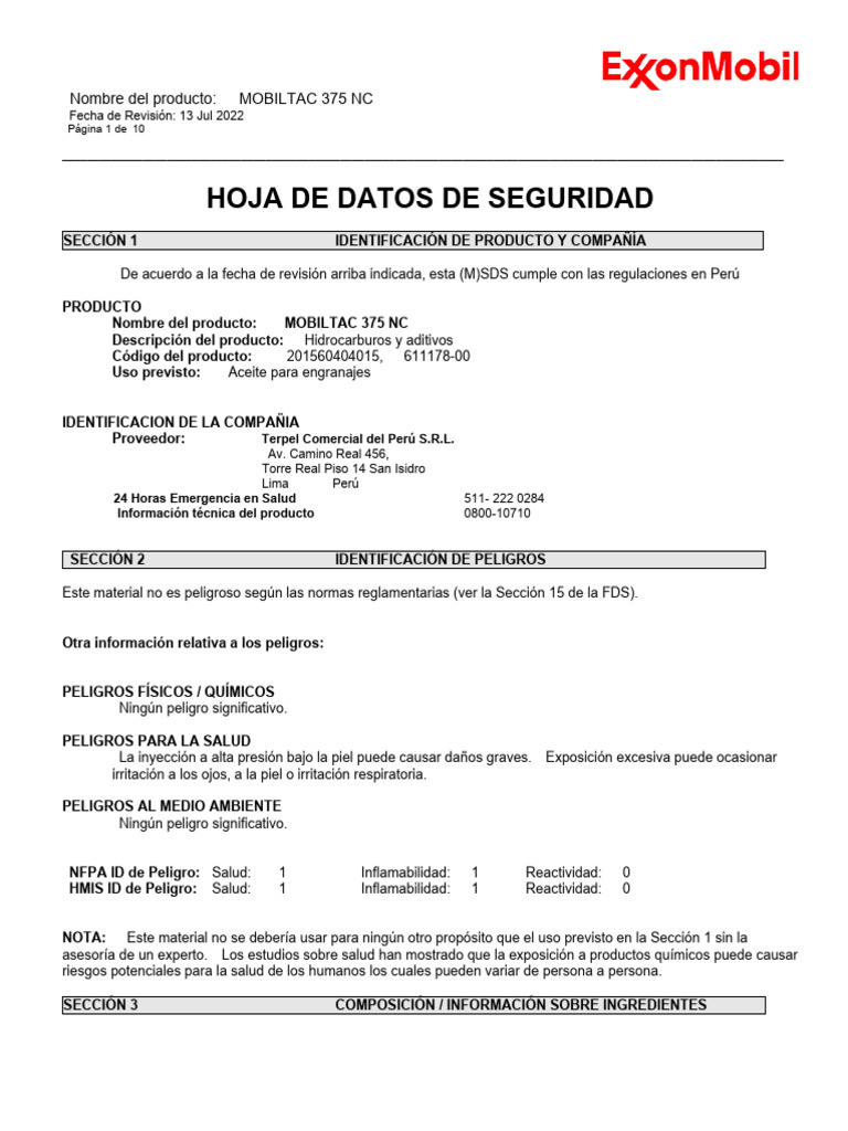 Hds - Mobiltac 375 NC | PDF | Ventilación (Arquitectura) | Agua