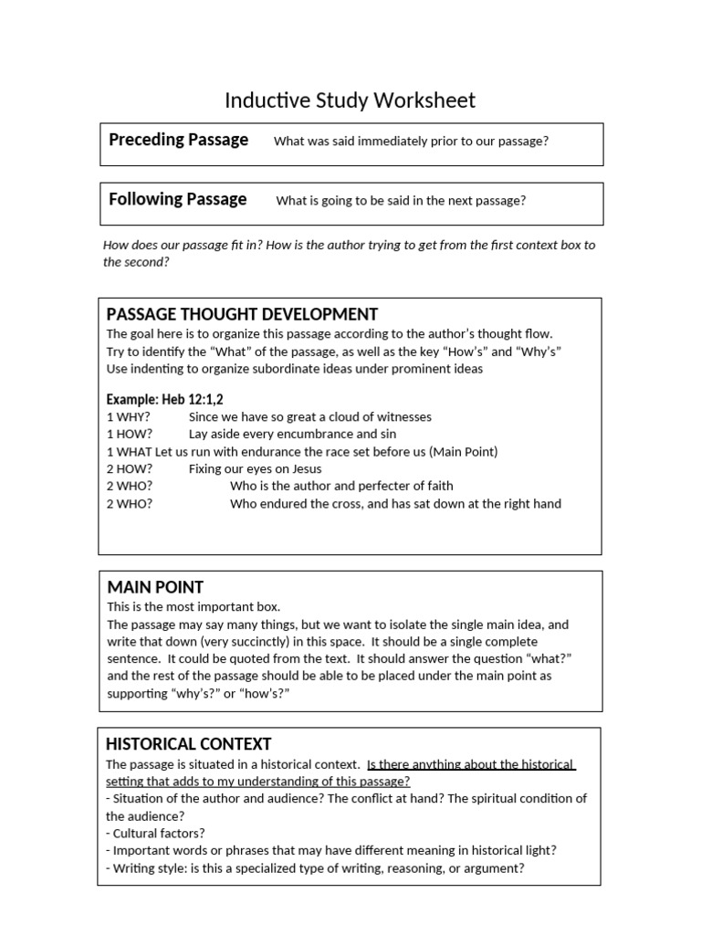 10h Ereference Inductive Study Method Pdf Theology Bible