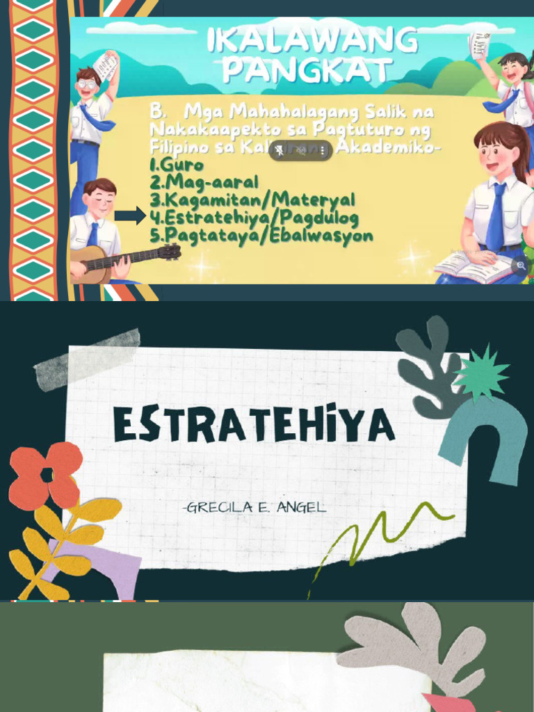 Estratehiya Sa Pagtuturo (Autosaved) | PDF