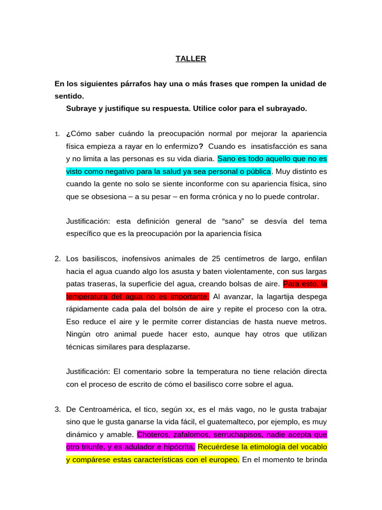 Taller Del Párrafo - Redacción Moderna Grupo 1 | PDF | Atmósfera | España