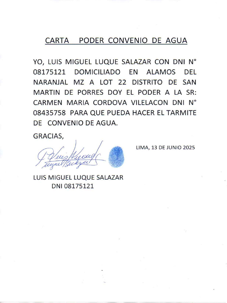 Carta Poder Firmada | PDF