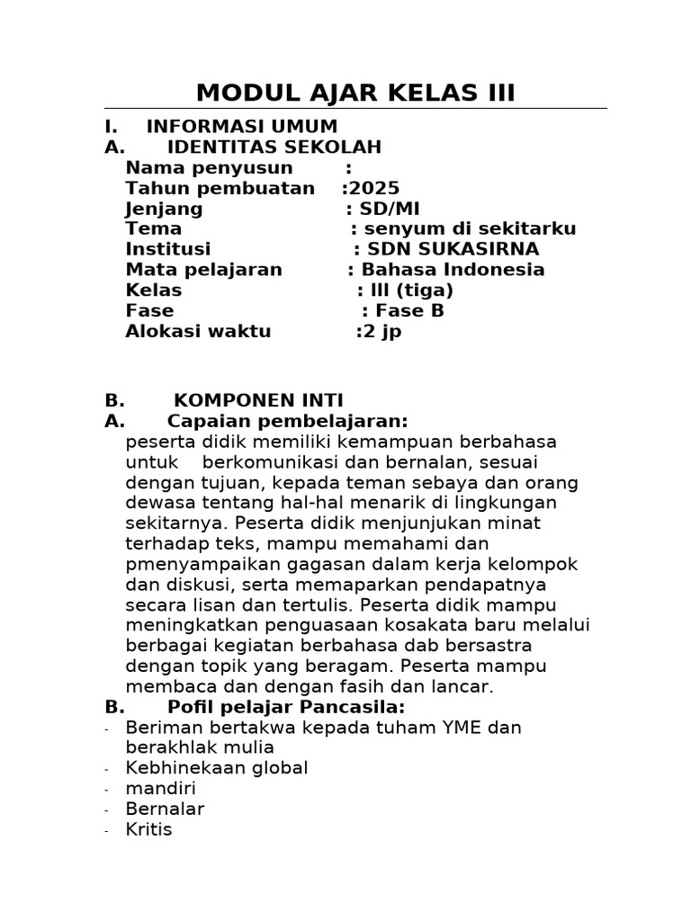 Modul Indo Bu Evi | PDF
