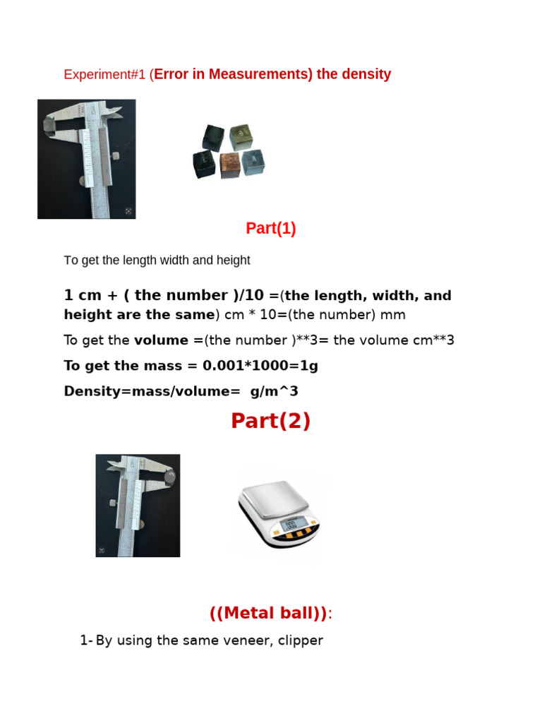 Physics Lab Experiments | PDF | Volume | Pendulum