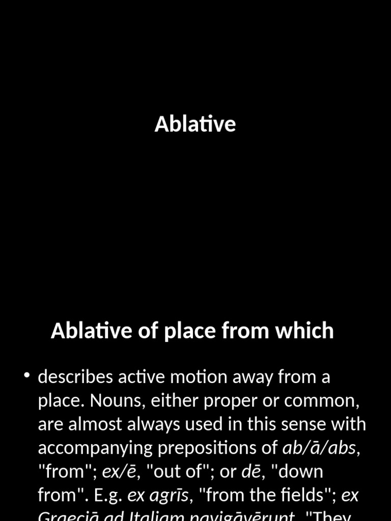 Uses of The Ablative Review | PDF | Language Mechanics | Linguistic ...