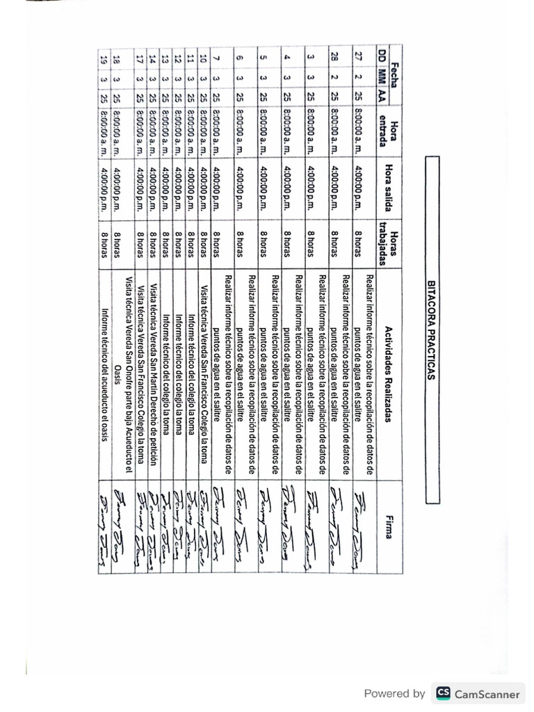 Bitácora de Actividades | PDF