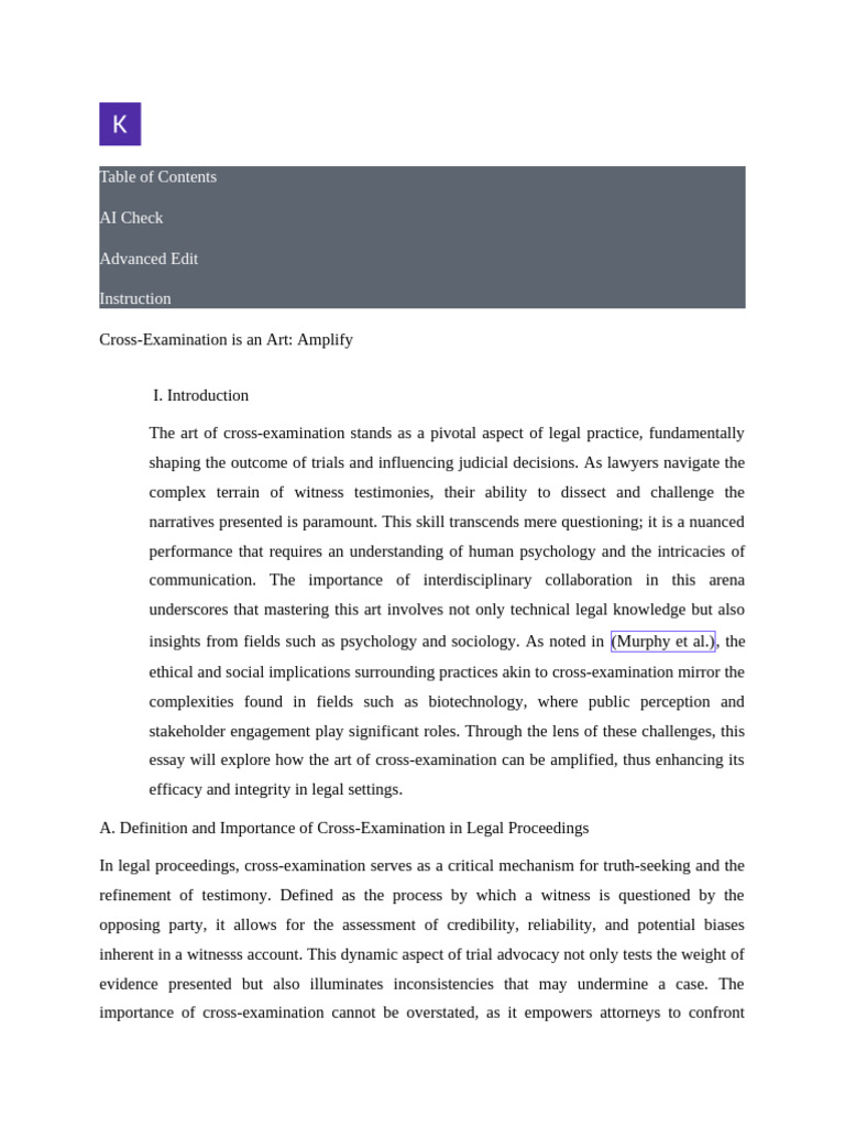 Cross-Examination of Witnesses | PDF | Witness | Cross Examination