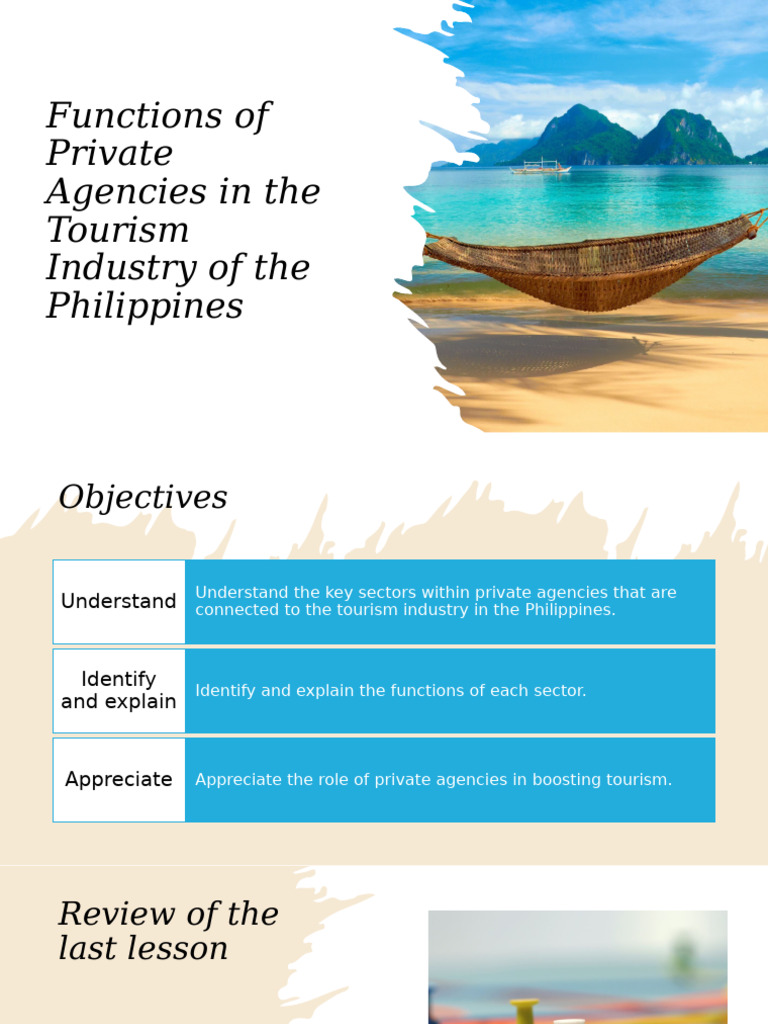 Functions of Private Agencies in The Tourism Industry | PDF | Tourism ...