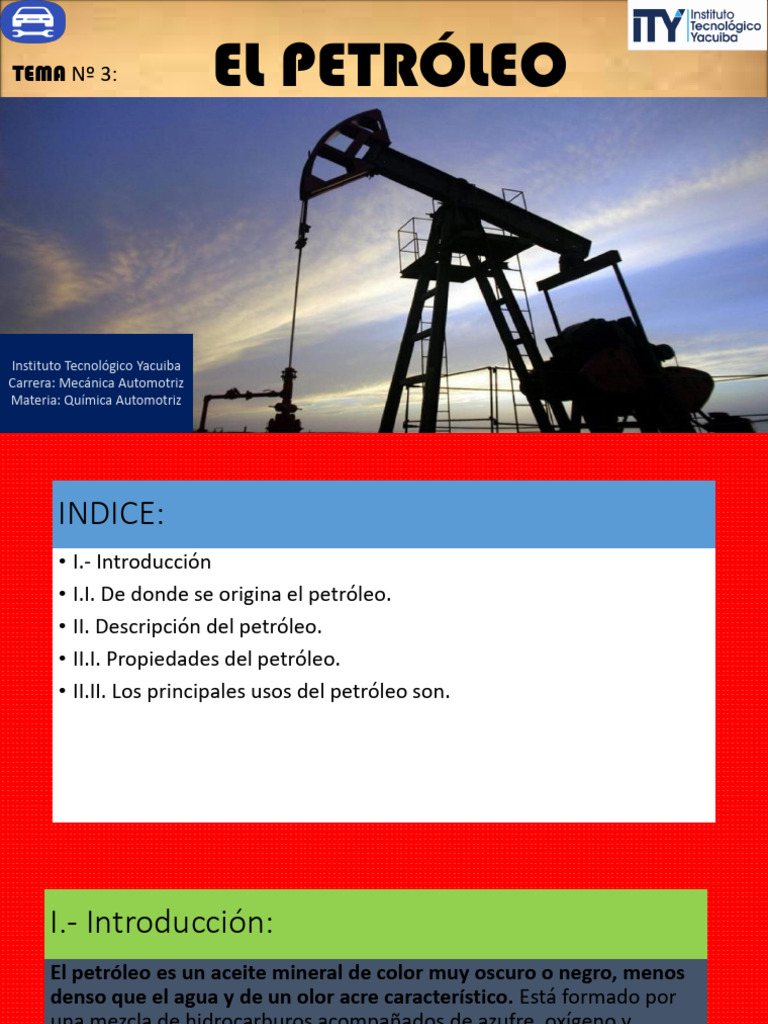 Tema #3. El Petróleo PDF | PDF | Petróleo | Hidrocarburos