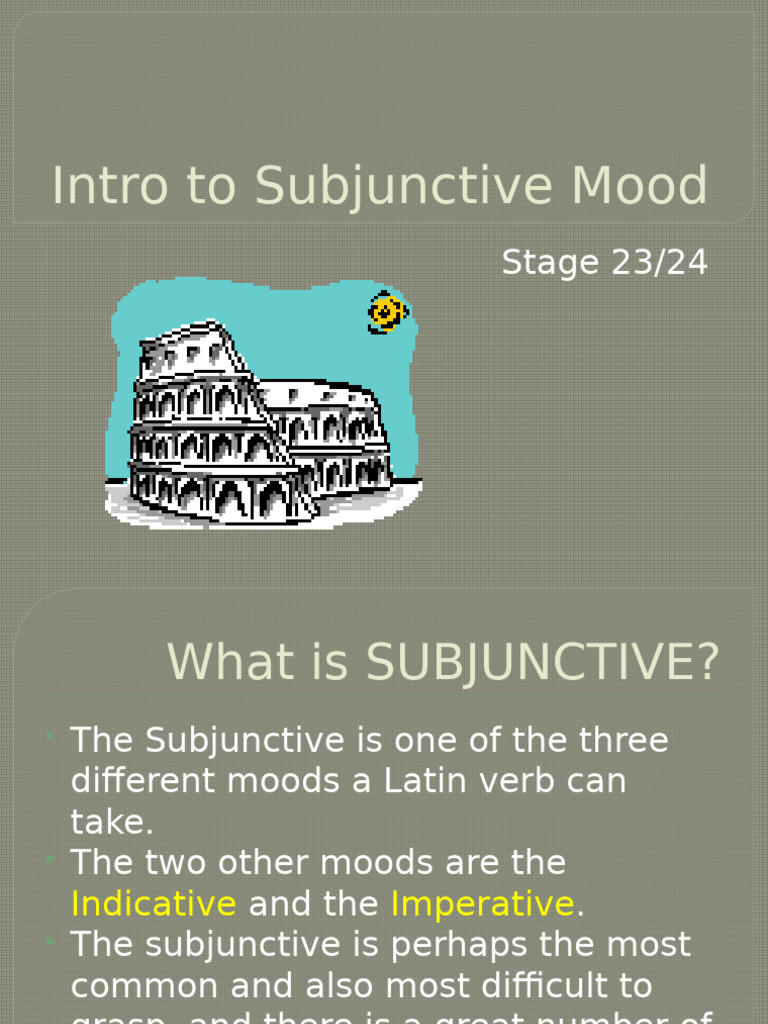 Intro To Subjunctive Mood | PDF