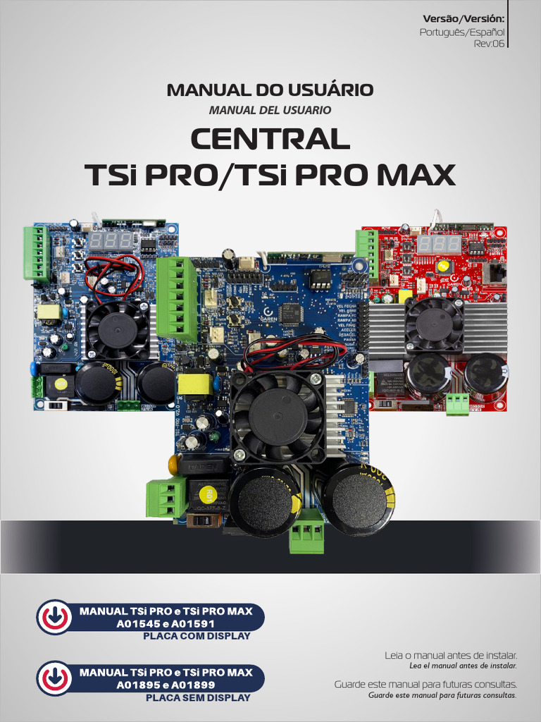 Manual Central TSi Pro/Pro Max | PDF | Electrónica | Ingeniería Informática