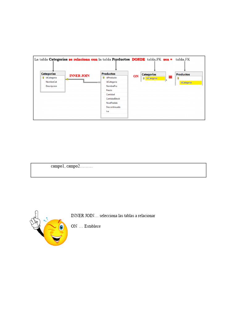 Tema Relaciones INNER JOIN y Taller | PDF | SQL | Bases de datos