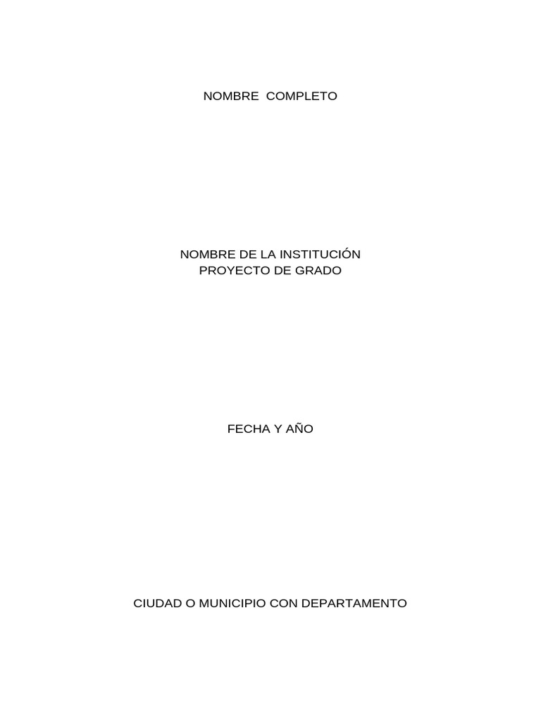 Proyecto de Grado | PDF