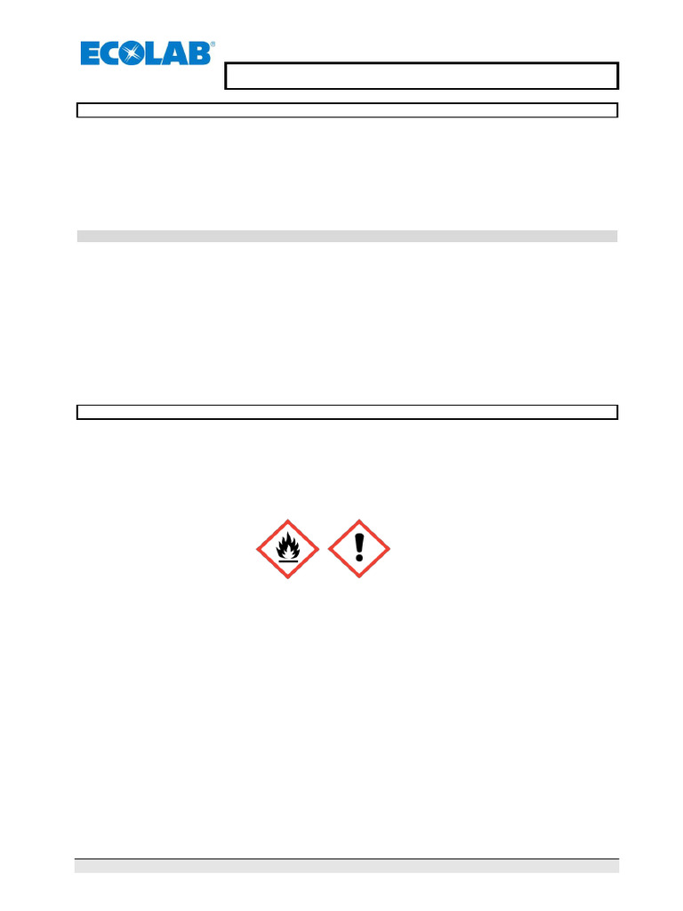 Sanitizante de Manos Ecolab | PDF | Toxicity | Occupational Safety And Health
