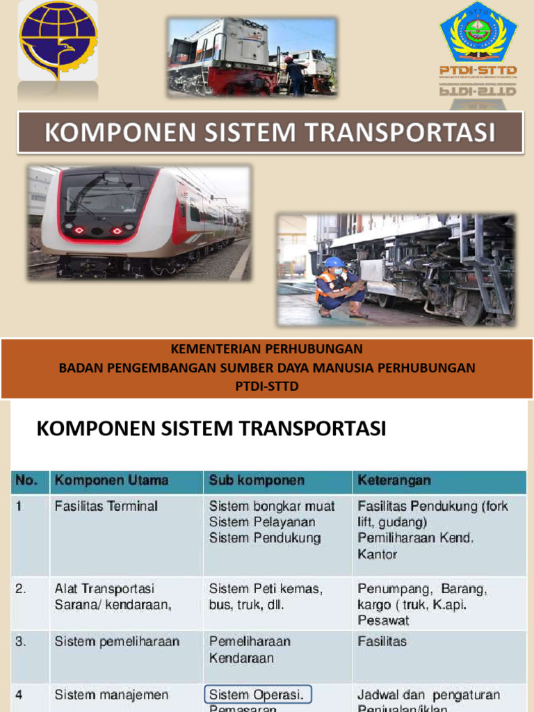 Komponen Sistem Transportasi Kereta Api | PDF
