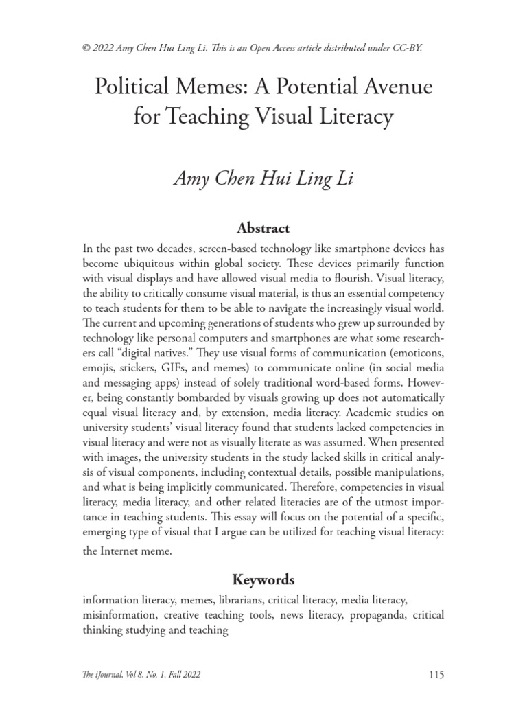 Political Memes A Potential Avenue For Teaching Vi | PDF | Meme | Literacy