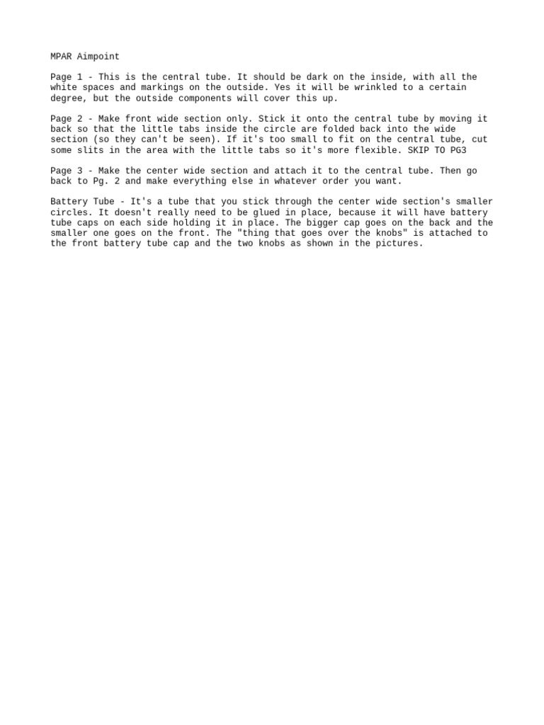 Aimpoint Notes | PDF