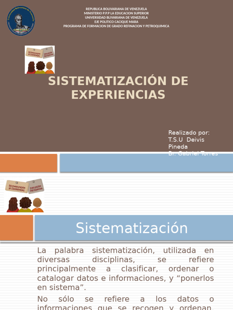 Sistematización de Experiencias | PDF | Experiencia | Conocimiento