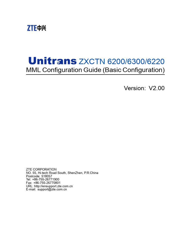 SJ-20110927150233-016-ZXCTN 620063006220 (V2.00) MML Configuration ...