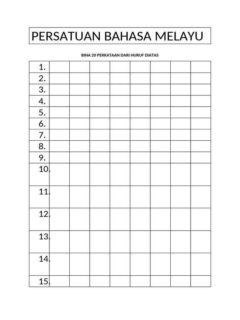 Bina Perkataan | PDF