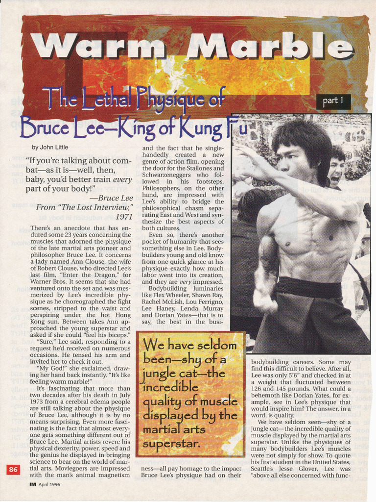 Bruce Lee's Iconic Physique Explained | PDF | Strength Training | Bruce Lee