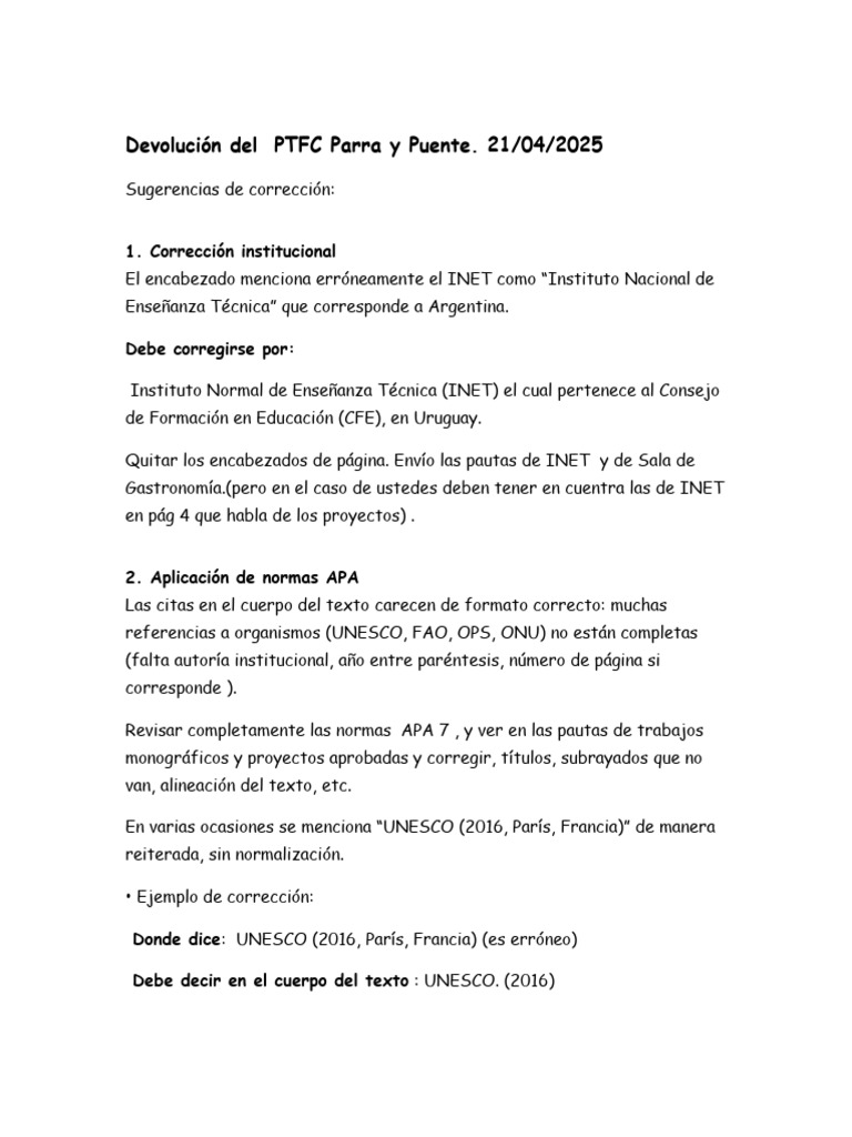 Devolución de Errazola A PARRA y PUENTE | PDF | Plan de estudios