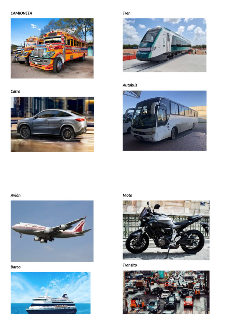 20 Transportes 4 Por Hoja | PDF