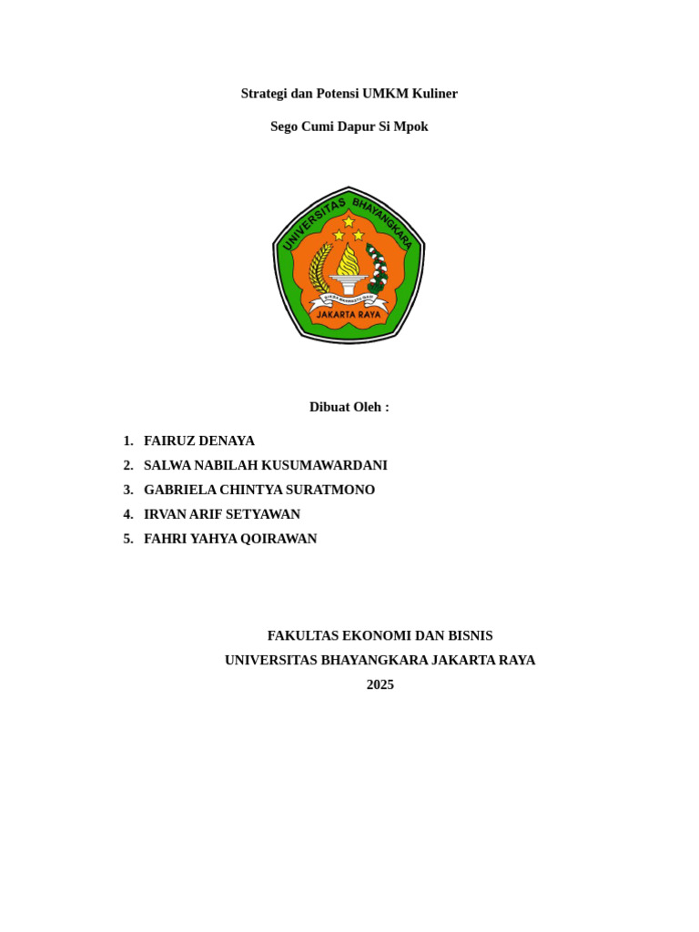 Strategi Umkm Sego Cumi | PDF
