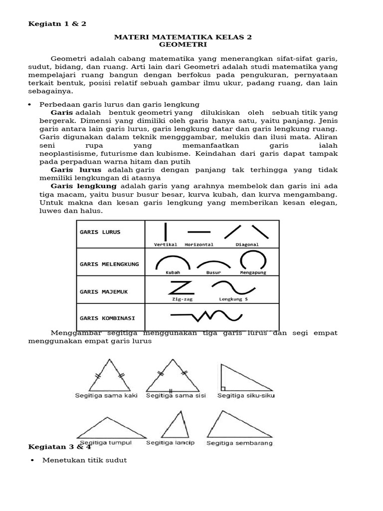 Geometri: Garis dan Segitiga | PDF
